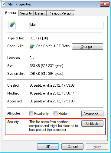 Unblock .dll file | Blog | Limilabs Unblock .dll file | Blog | Limilabs